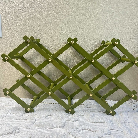 Vintage | Dining | Vintage Mid Century Modern Accordion Wood Wine 8 ...